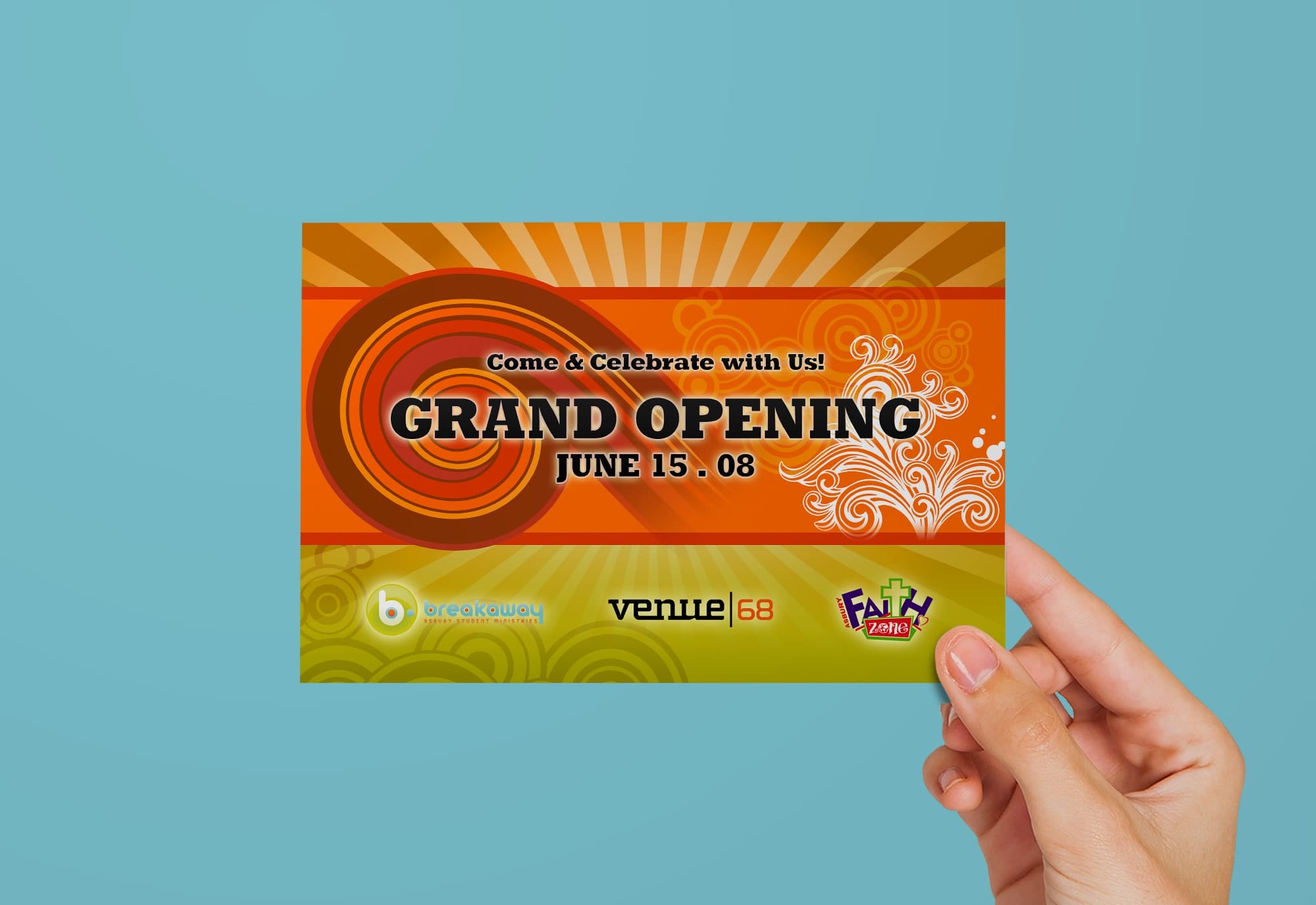 Custom Postcard for Church Grand Opening